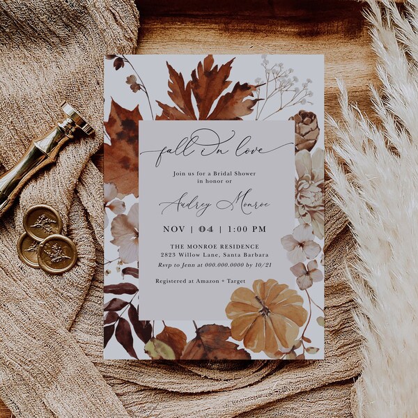 Fall Invitations - Etsy