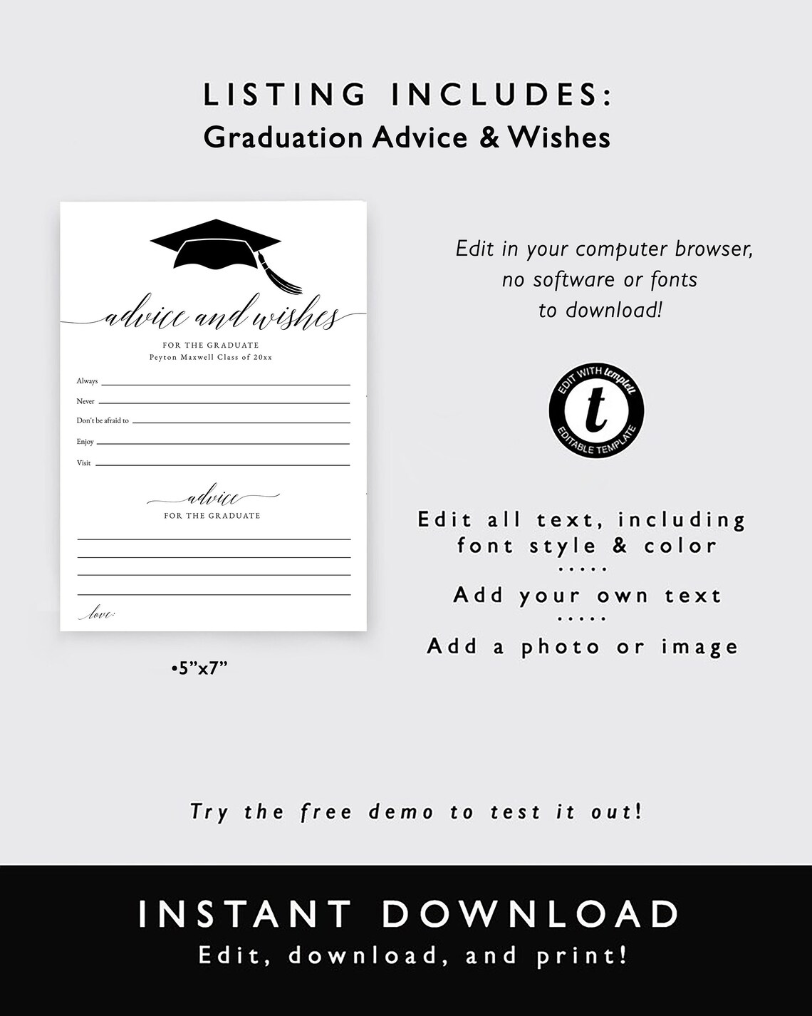 Graduation Advice and Wishes, Printable Graduation Words of Wisdom ...