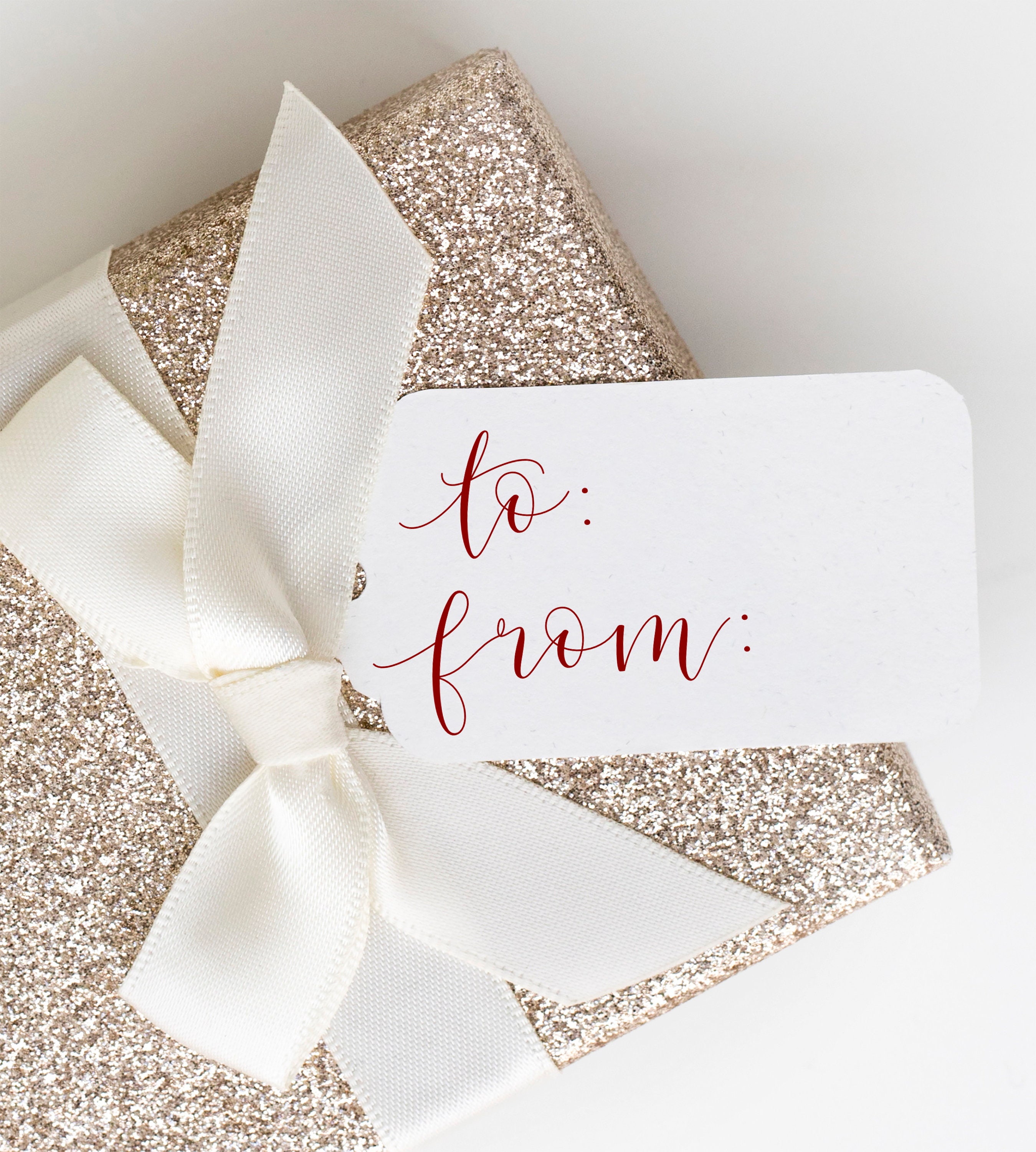 Simple Christmas Printable Gift Tag Modern to From Christmas - Etsy