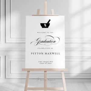 Pharmacy School Graduation Party Welcome Sign, Editable Pharmacy ...