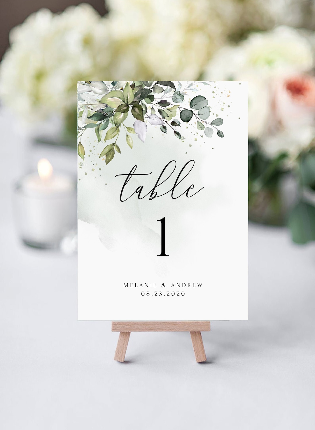 Eucalyptus Table Numbers in 2 Sizes (4x6" + 5x7") • INSTANT DOWNLOAD ...