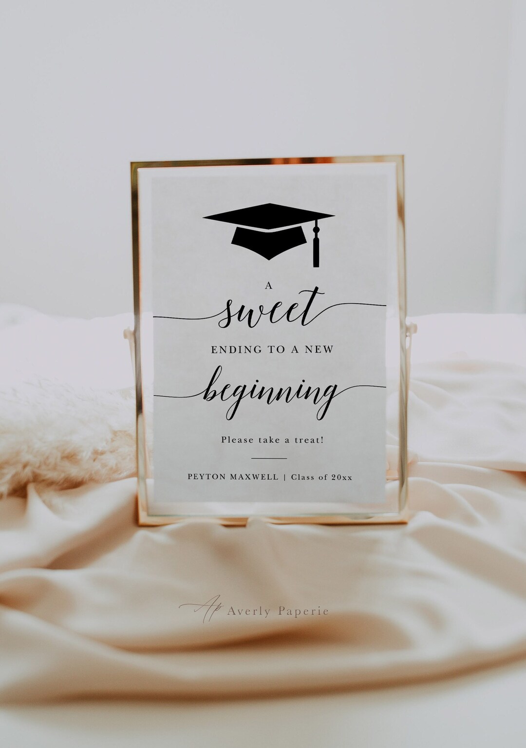 Graduation Party Sign Template, Printable Graduation Treat Table Sign ...