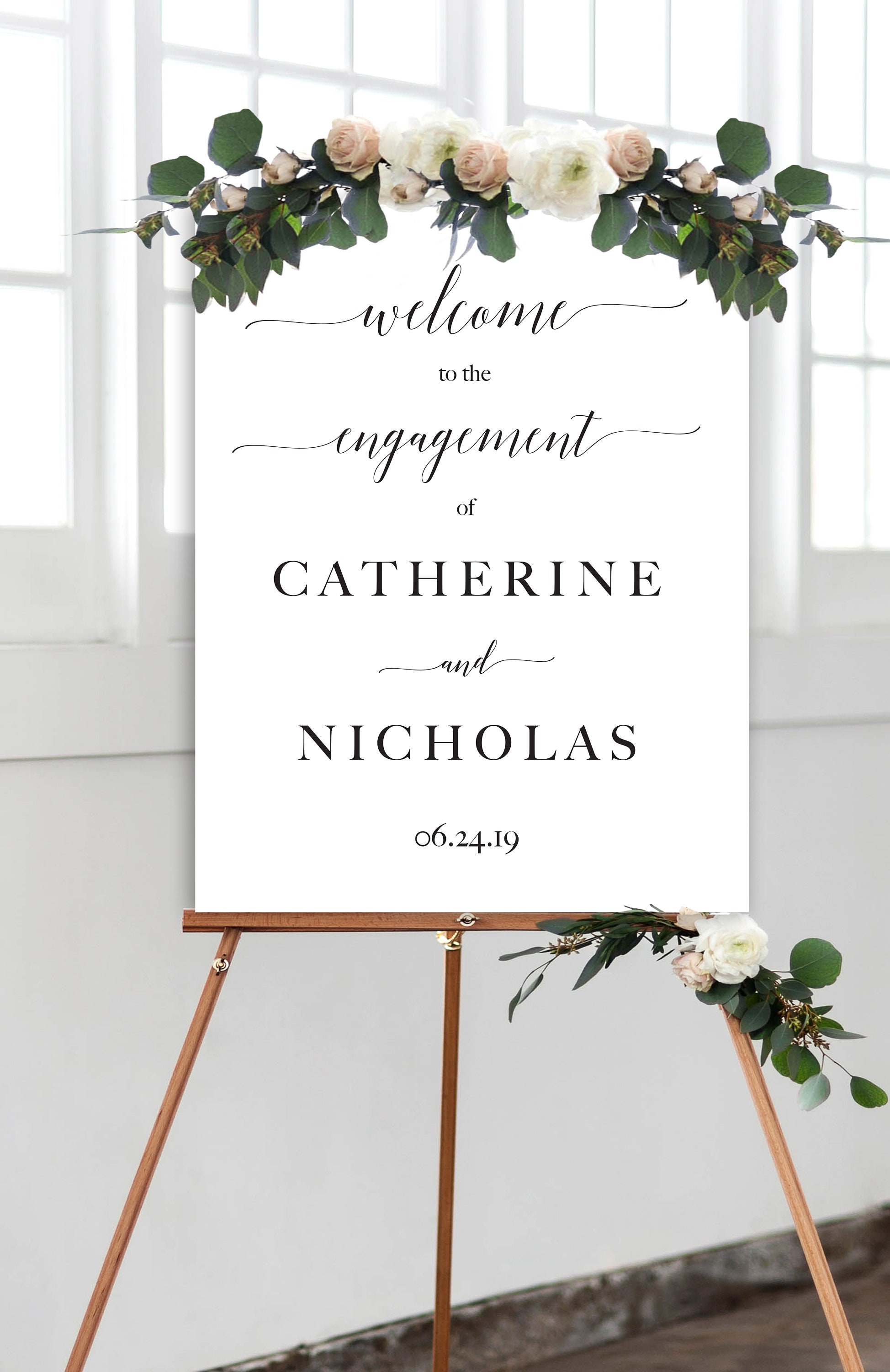 Welcome to our Engagement Party Sign Engagement Sign | Etsy