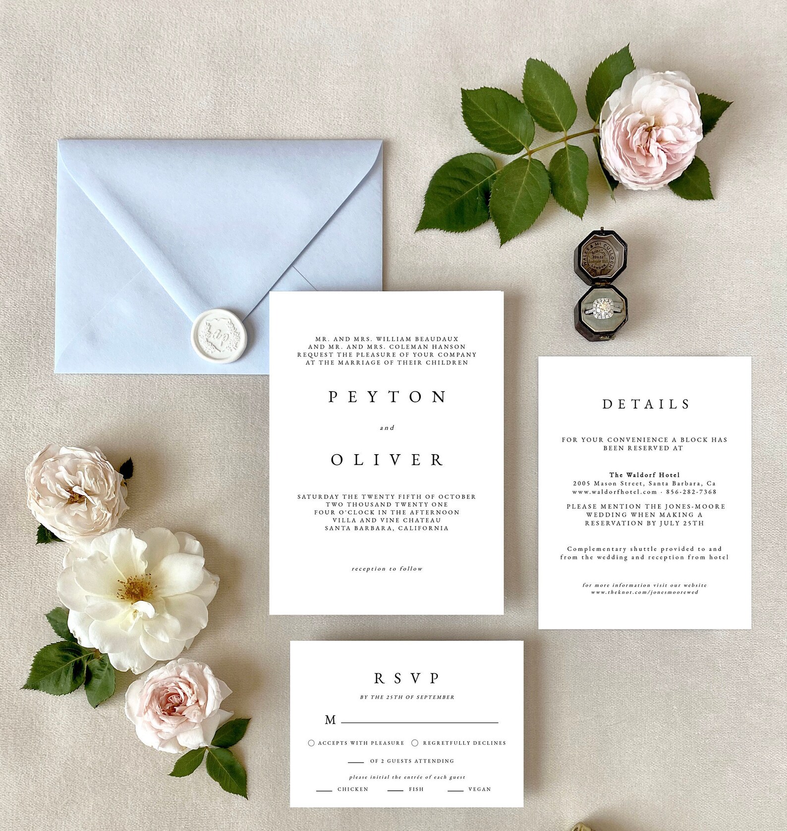 Simple Wedding Invitation Template Modern Wedding Invitation | Etsy