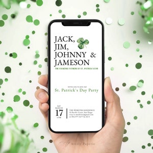 St Patricks Day Invitation Template, the Founding Fathers St Pattys ...