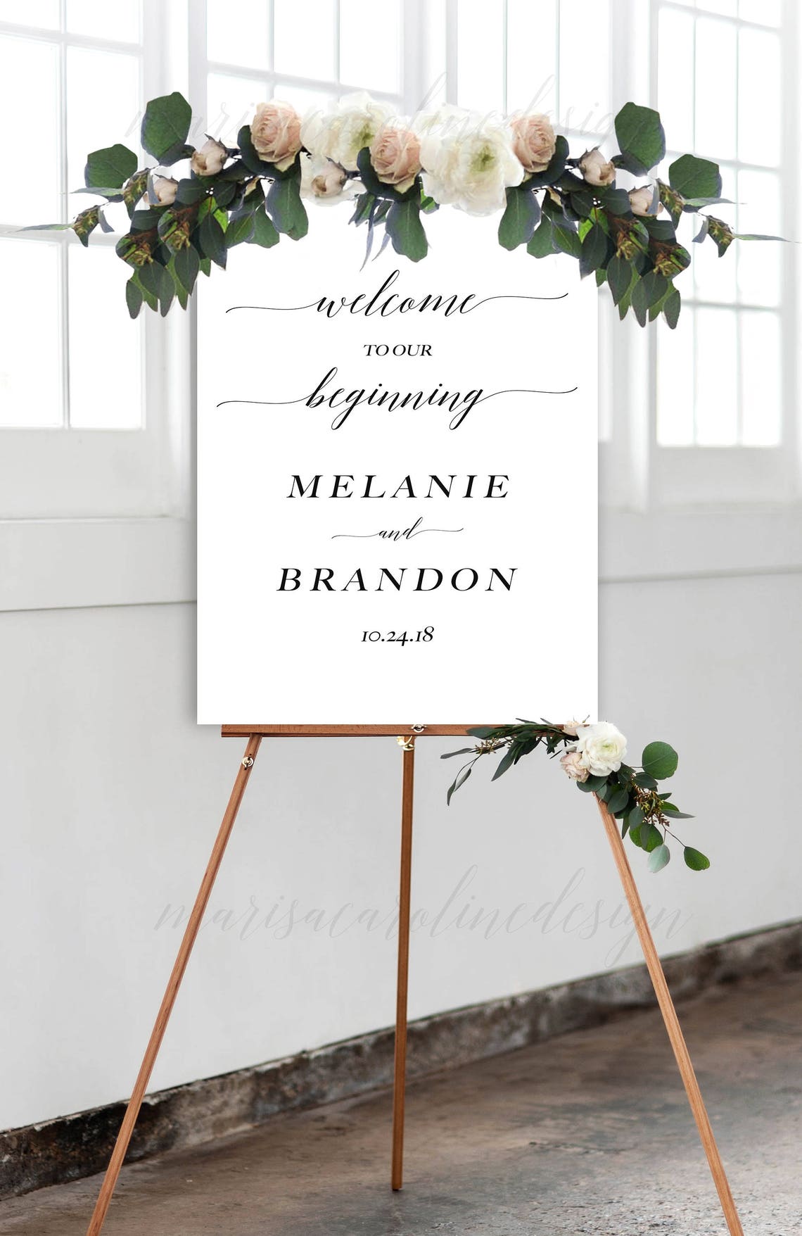 Welcome to Our Wedding Sign Printable Our Beginning Sign | Etsy