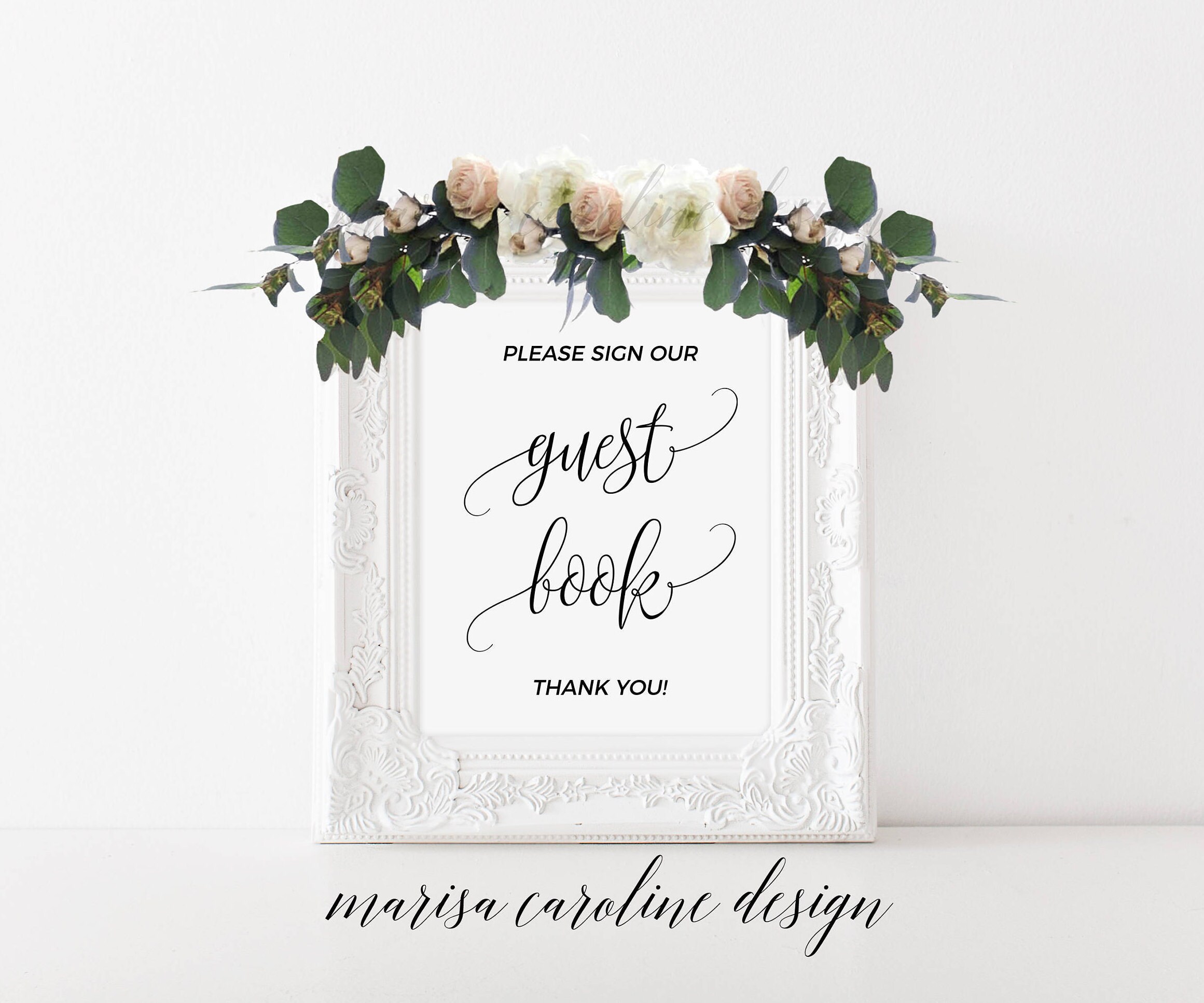 Guest Book Wedding Sign Wedding Guestbook Sign Printable | Etsy