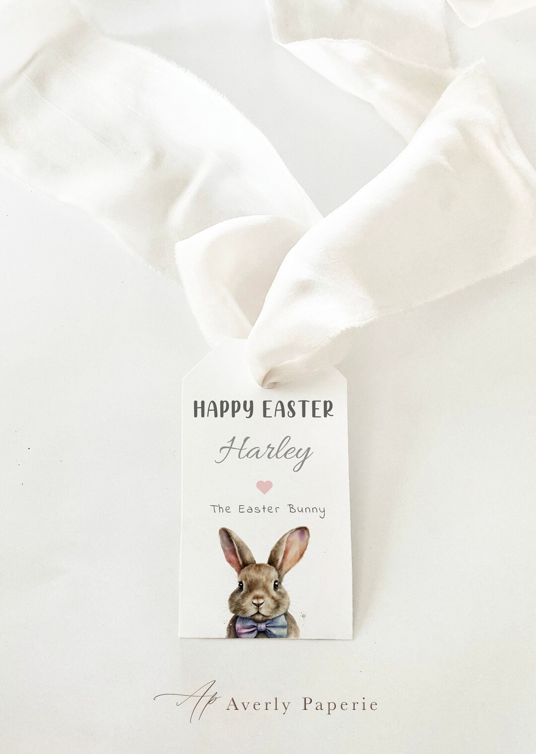 Printable Easter Basket Tag, Editable Easter Tag From the Easter Bunny ...