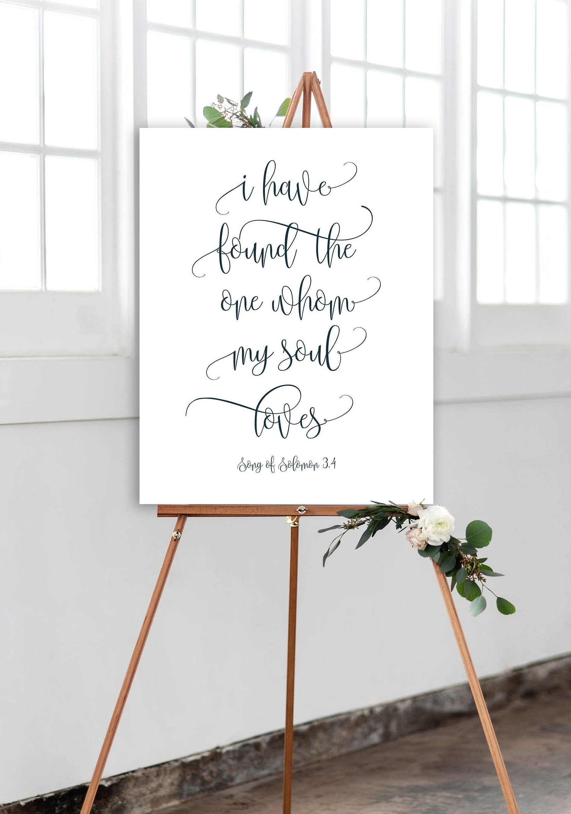 Navy wedding sign I have found the one whom my soul loves | Etsy