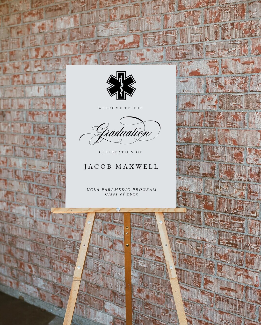 EMT Paramedic Graduation Party Welcome Sign, Editable EMS Graduation ...