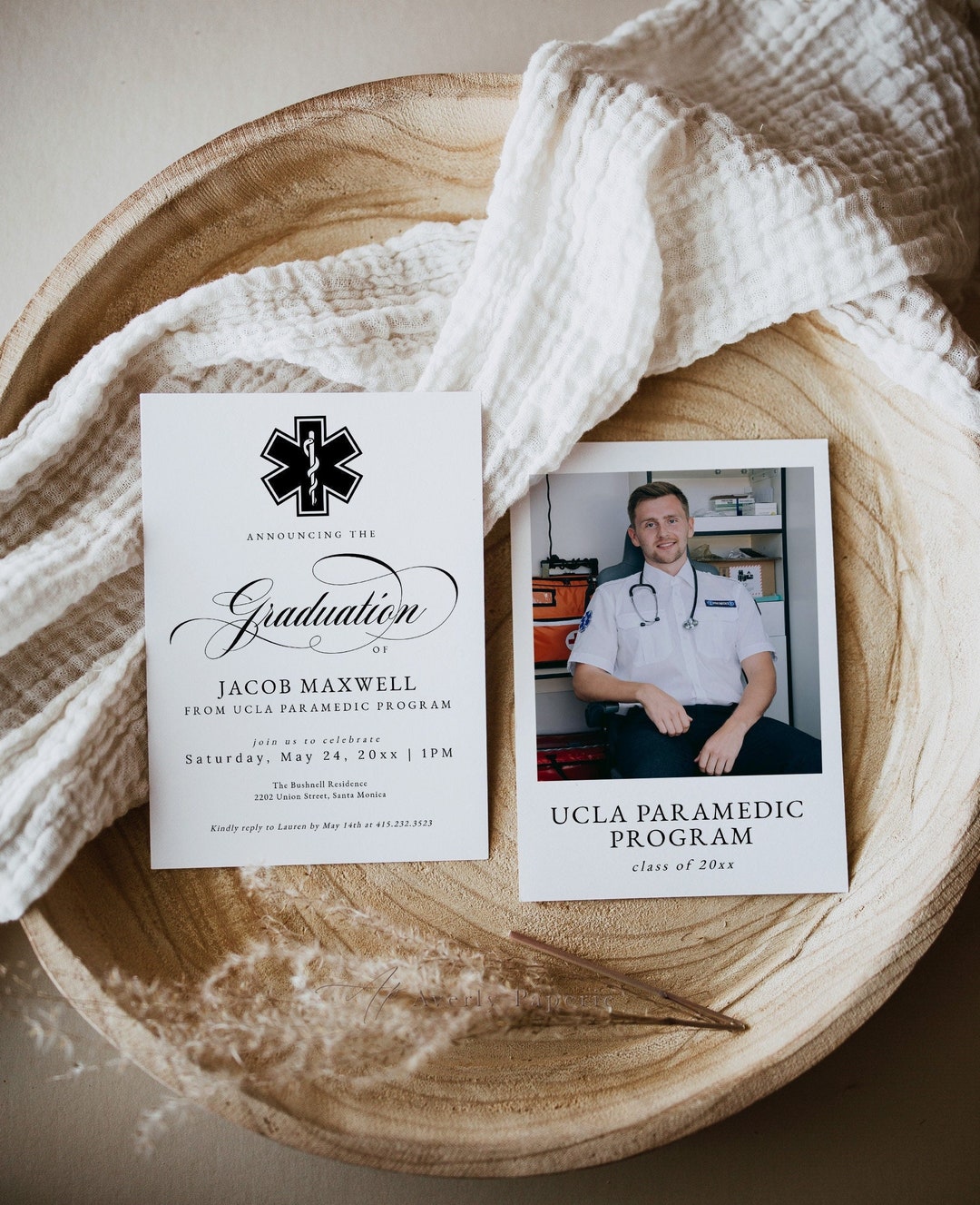 EMT Paramedic Graduation Party Invitation, Printable EMS Paramedic ...