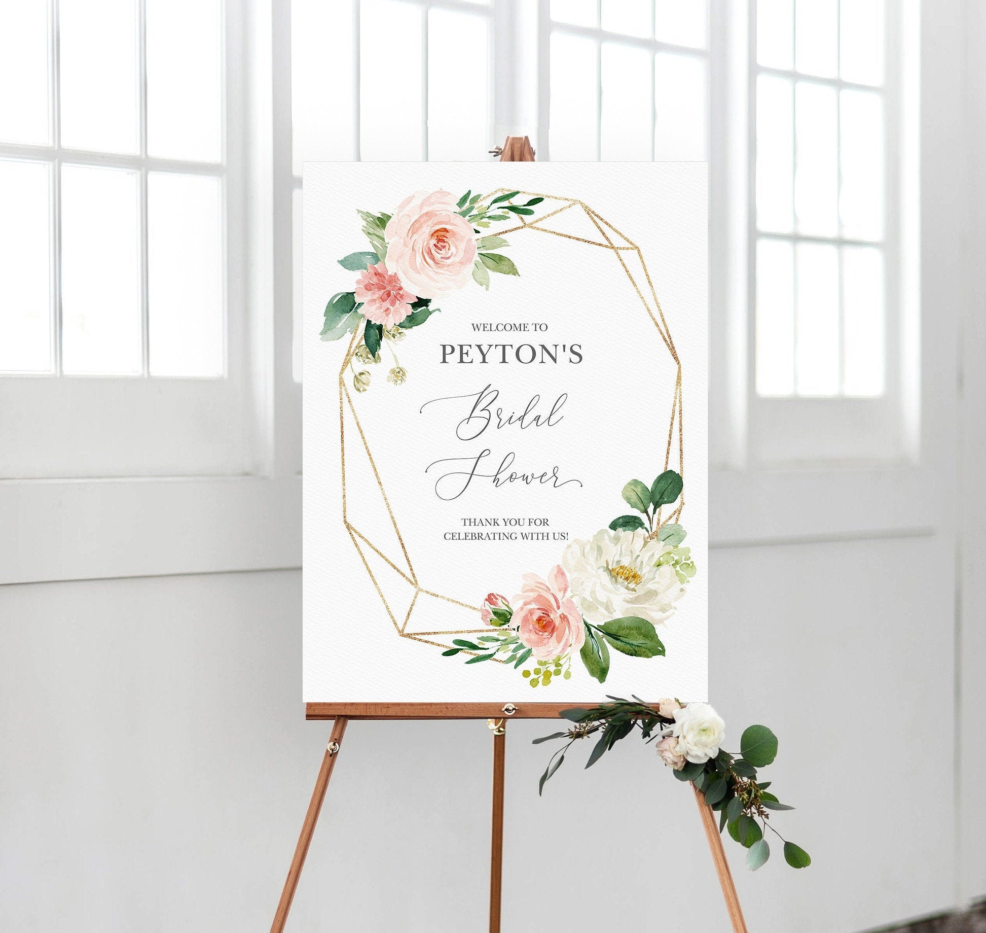 Rustic Event Welcome Sign Editable Template Eucalyptus Leaf & | Etsy