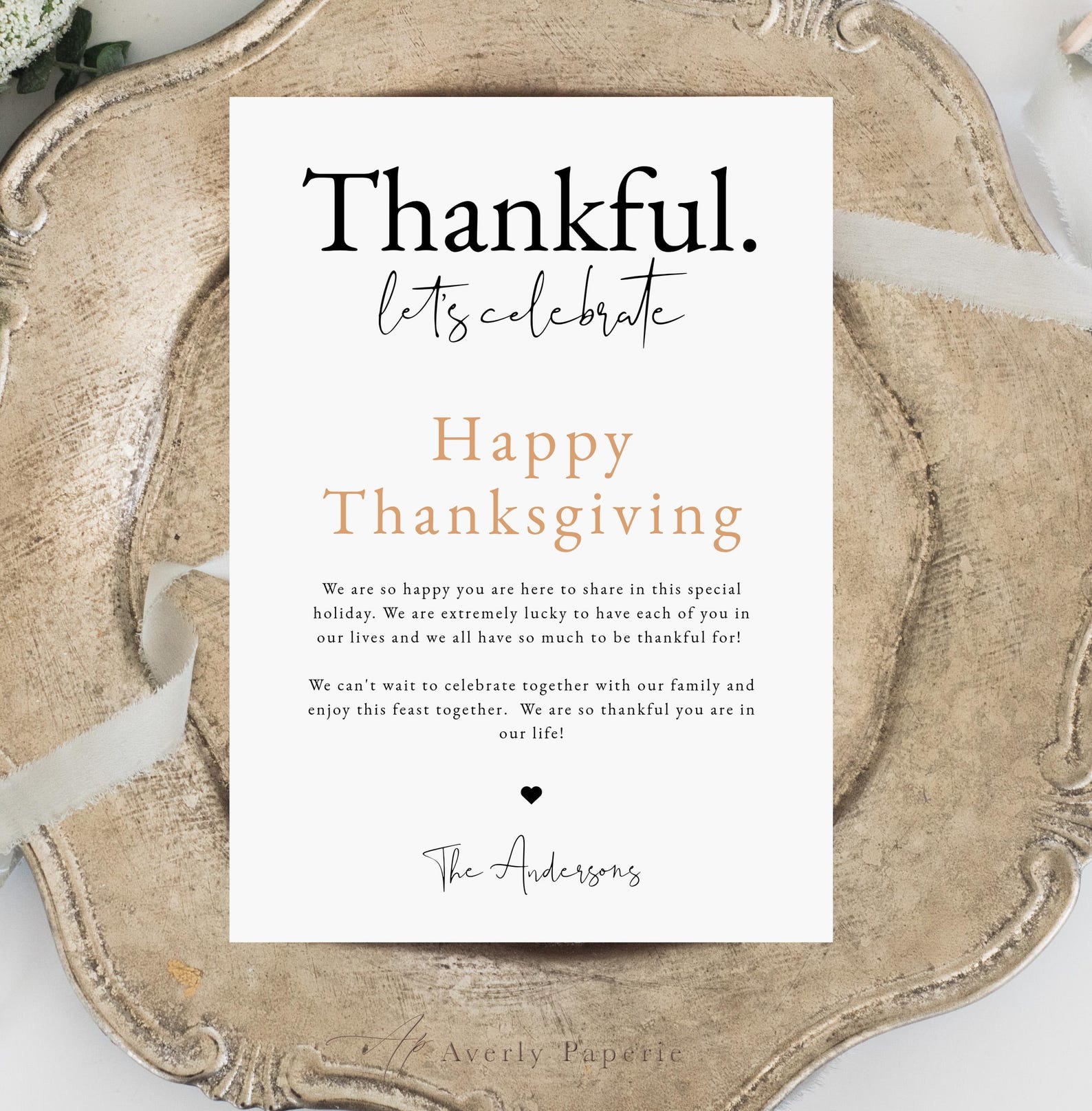 Thanksgiving Thankful Welcome Card Template, Thanksgiving Dinner ...