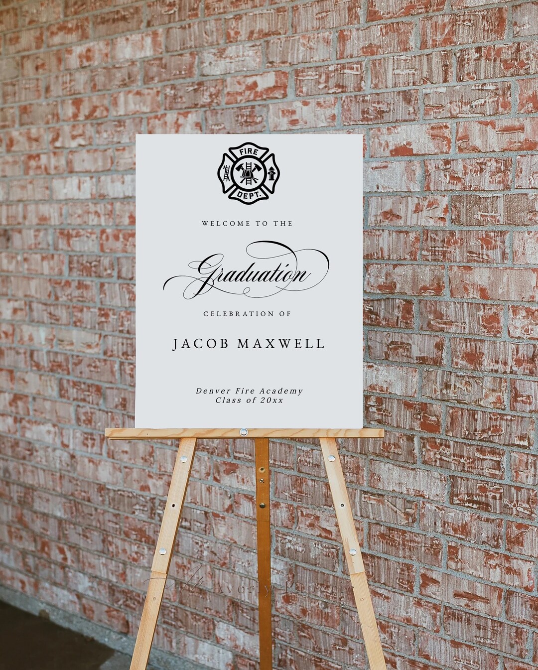 Fireman Graduation Party Welcome Sign, Editable Fire Academy Graduation ...