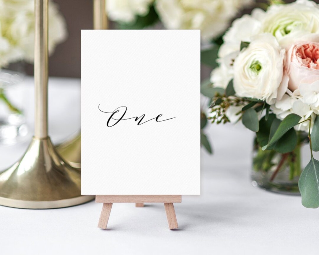 Editable Wedding Table Number Template Elegant Wedding Table - Etsy