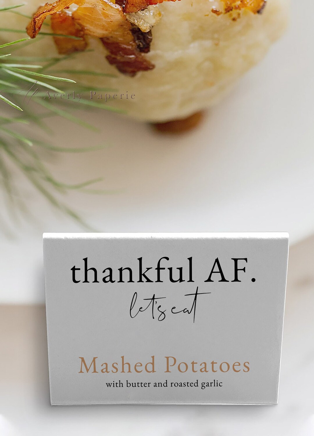 Thankful AF Friendsgiving Buffet Cards, Funny Thanksgiving or ...