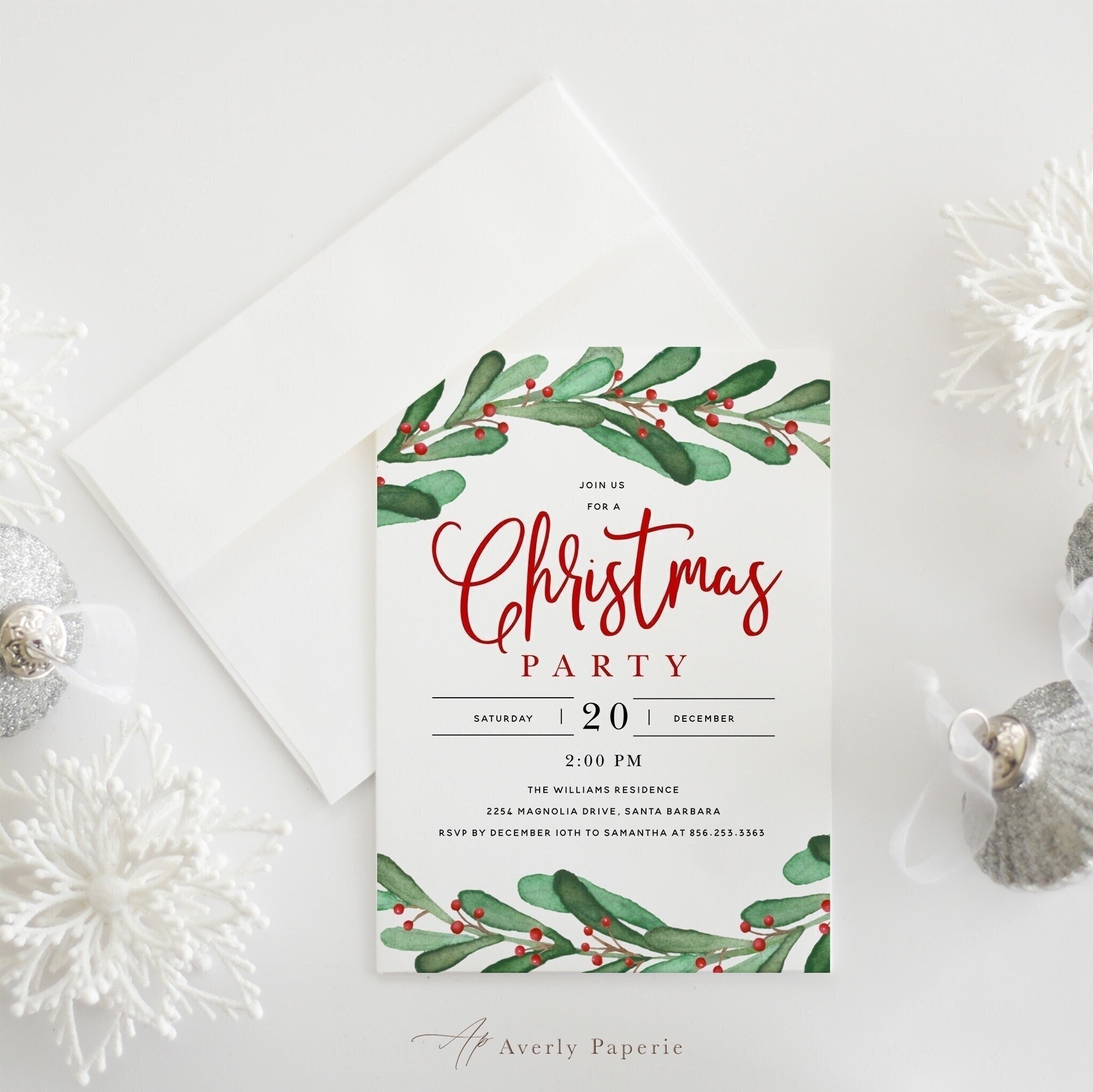 Holiday Party Invitation Blank