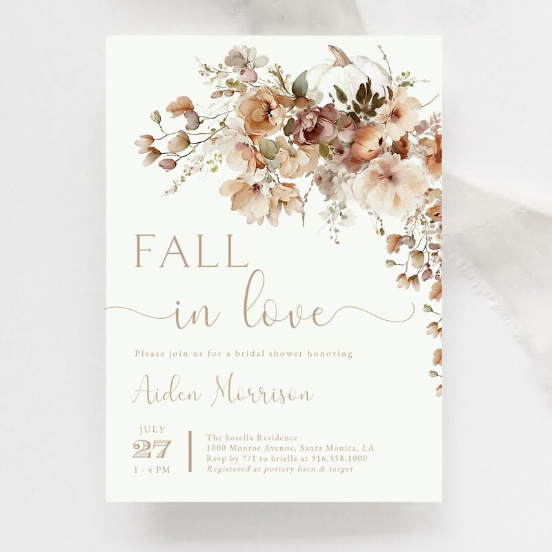 Fall in Love Invitation - Etsy