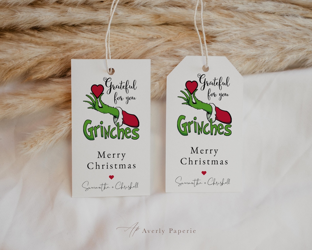 Grateful for You Grinches Christmas Party Welcome Note, Grinches ...