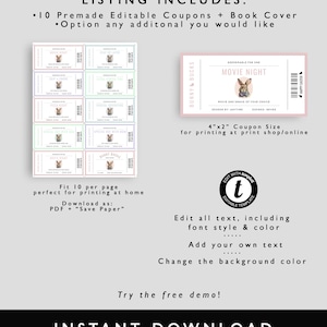 Editable Easter Coupon Book, Fun Easter Coupon Book Gift for Kids ...