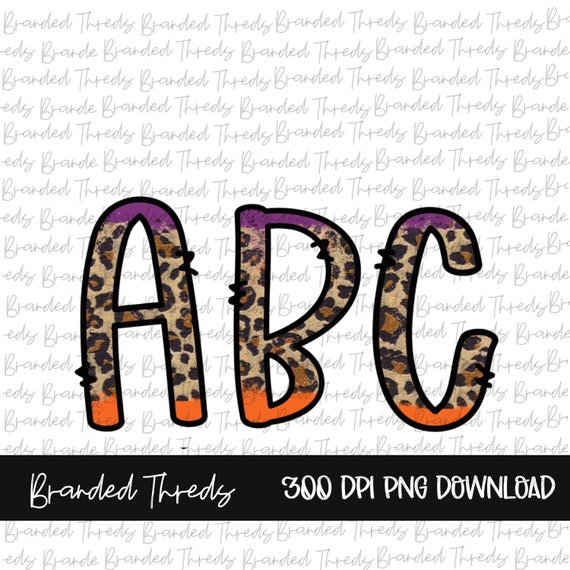 Leopard Alphabet Printable Font Alpha Pack PNG File for - Etsy