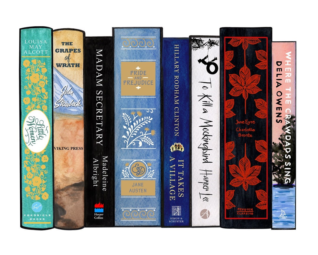 Custom Book Painting Book Stack Art Gift for Book Lovers Favourite ...