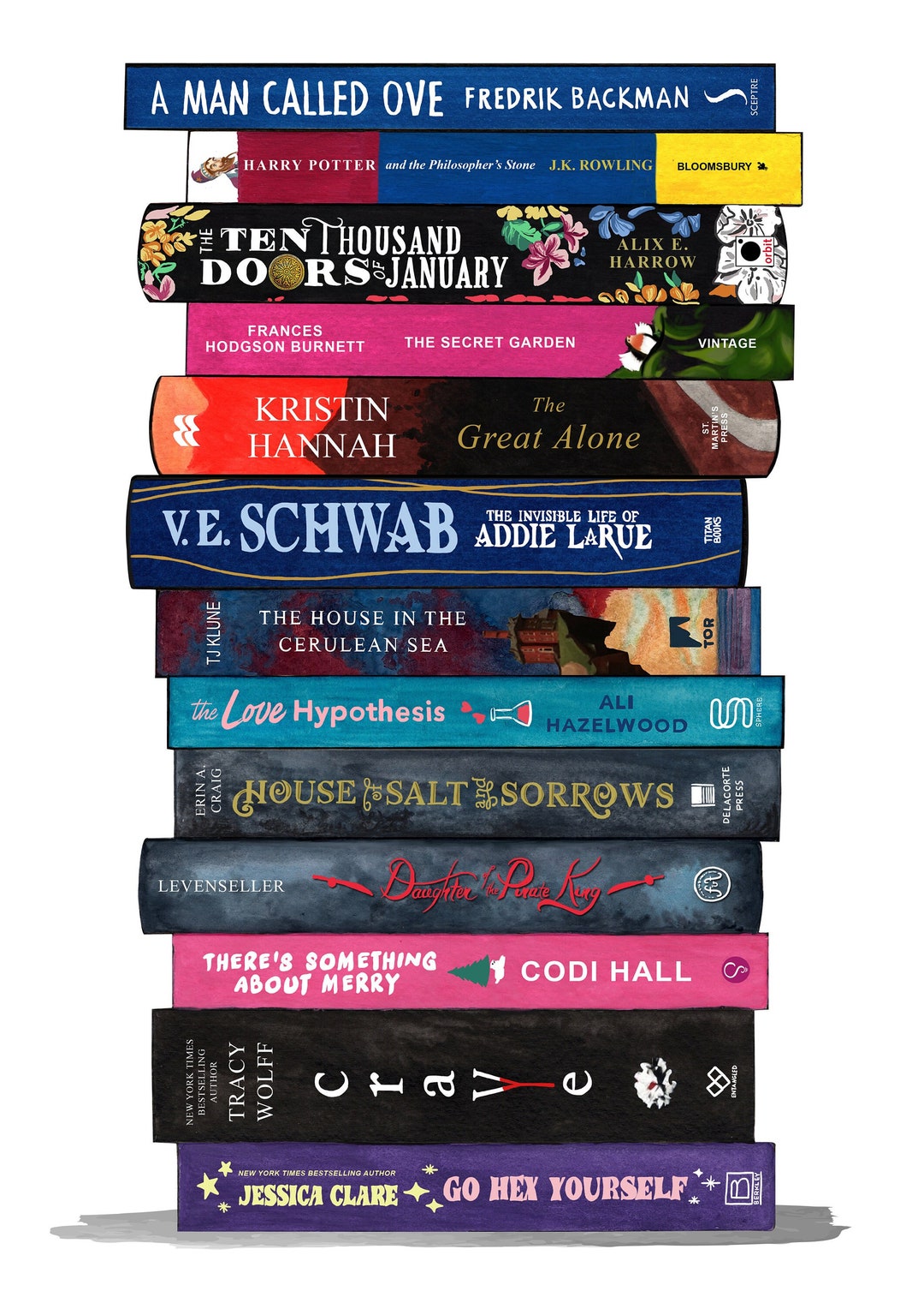 Book Painting, Book Spine Art, Book Posters, Custom Book Print, Gifts for Book Lovers, Custom ...