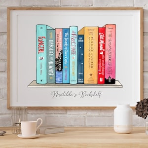 Custom Book Painting Book Stack Art Gift for Book Lovers Favourite ...