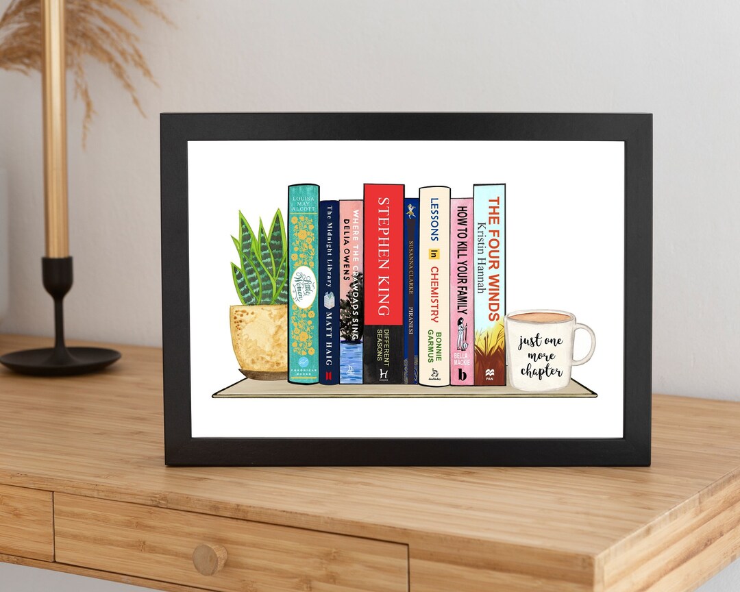 Custom Book Spine Art Personalised Book Stack Painting, Gift for ...