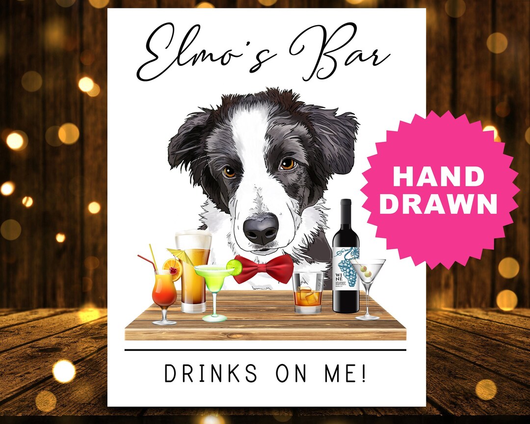 Dog Bar Sign, Signature Drink Sign, Pet Bar Sign, Cat Cocktail Sign ...