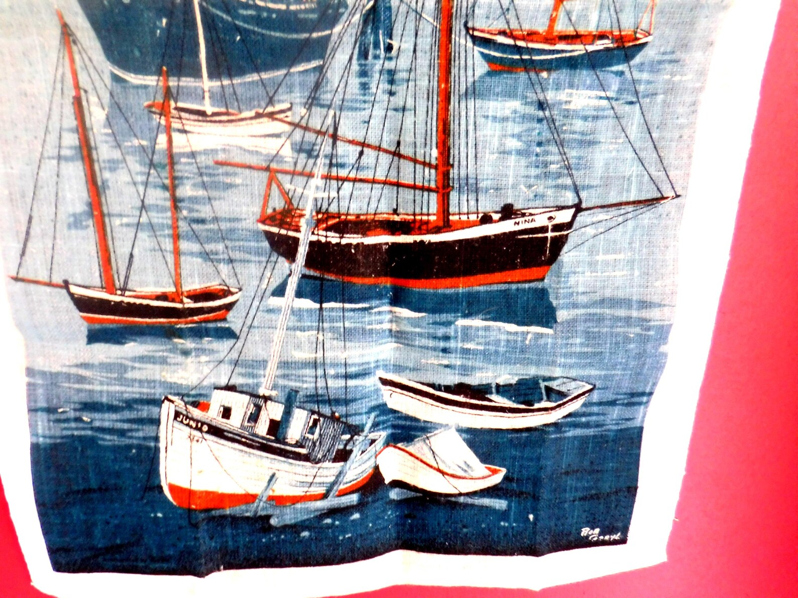 Vintage 1970's Bob Gorel Souvenir Linen Tea, Kitchen, Towel, Wall ...
