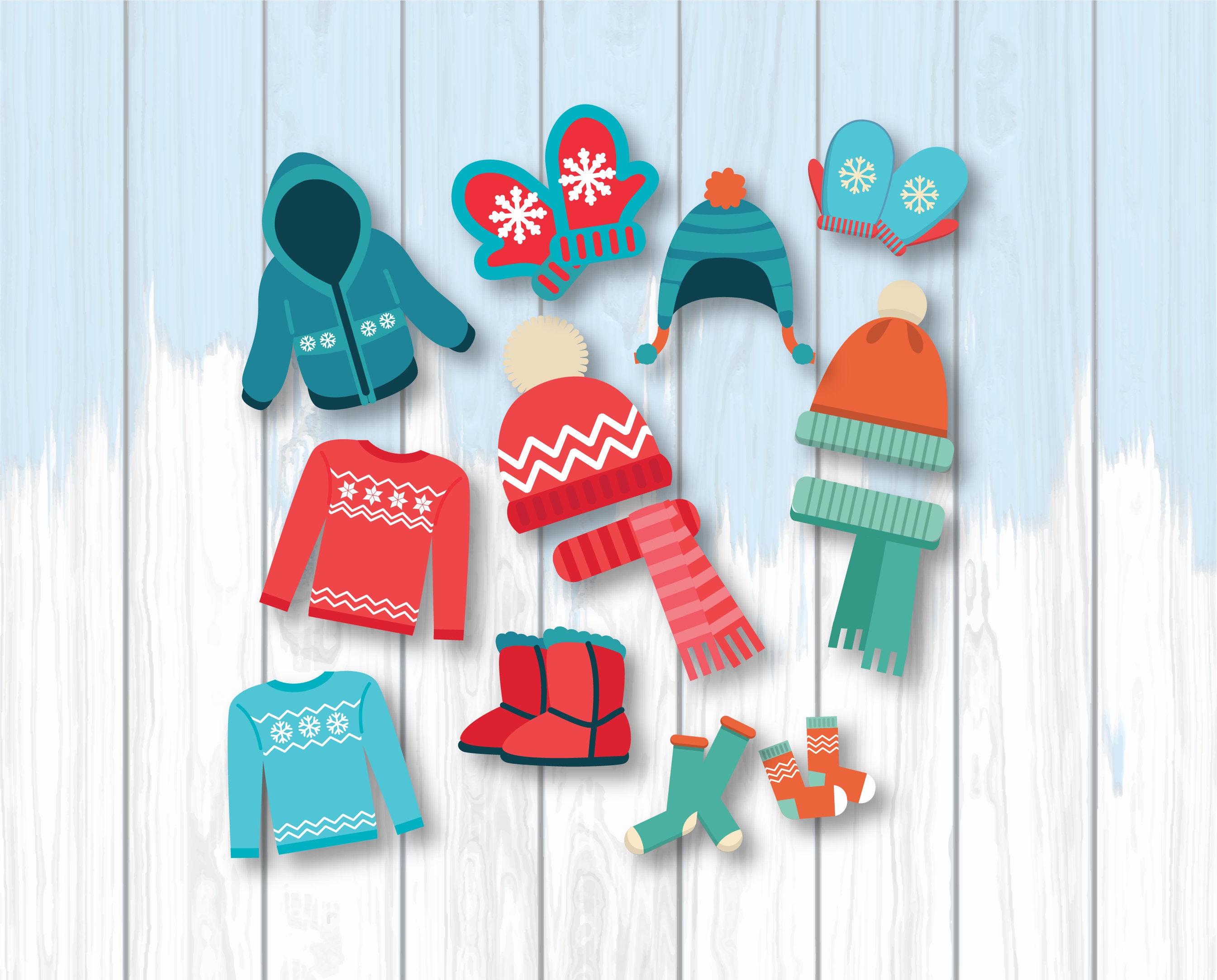 Winter party photo prop set Wonderland printable props | Etsy