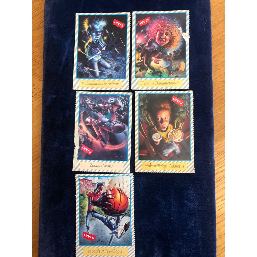 Levi's Vintage Character Cards: Illustrated Collectibles - Etsy
