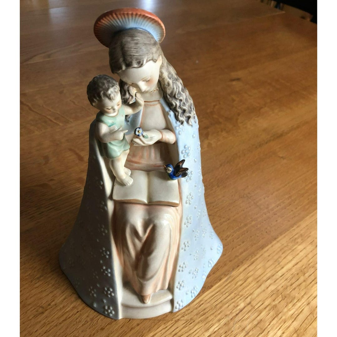 Vintage Hummel Madonna & Child Figurine With Bluebird Porcelain ...