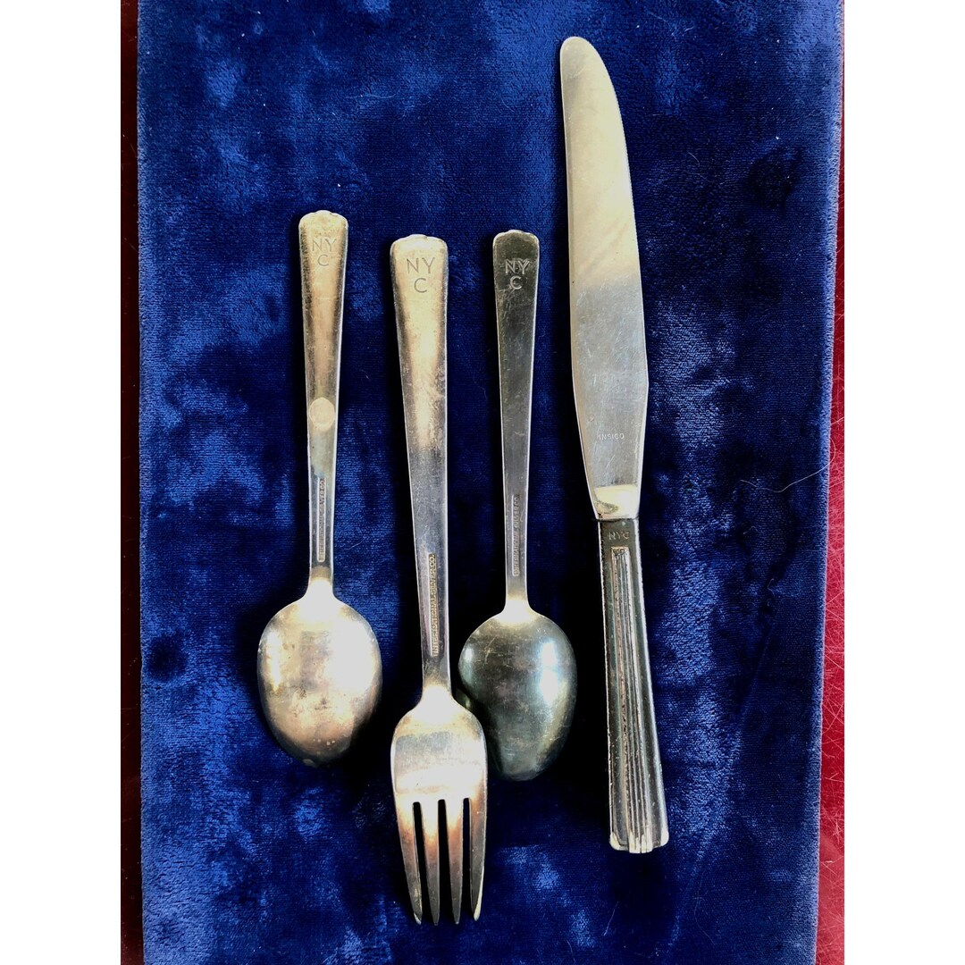 Vintage NYC Insico Silver-plated Flatware Set - Spoon Fork & Knife - Etsy