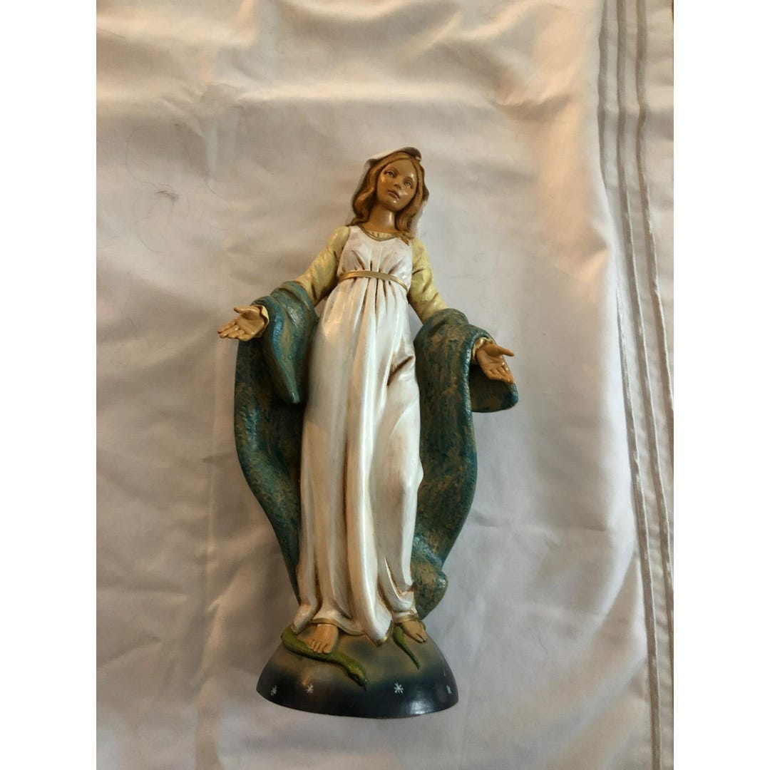 Fontanini 1908 Virgin Mary Figurine Hand-painted Religious Decor 7.5 ...