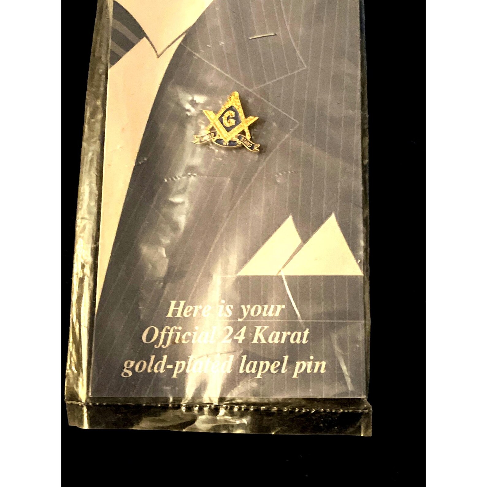 Official 24K Gold-plated Masonic Lapel Pin Freemason Square & Compass ...