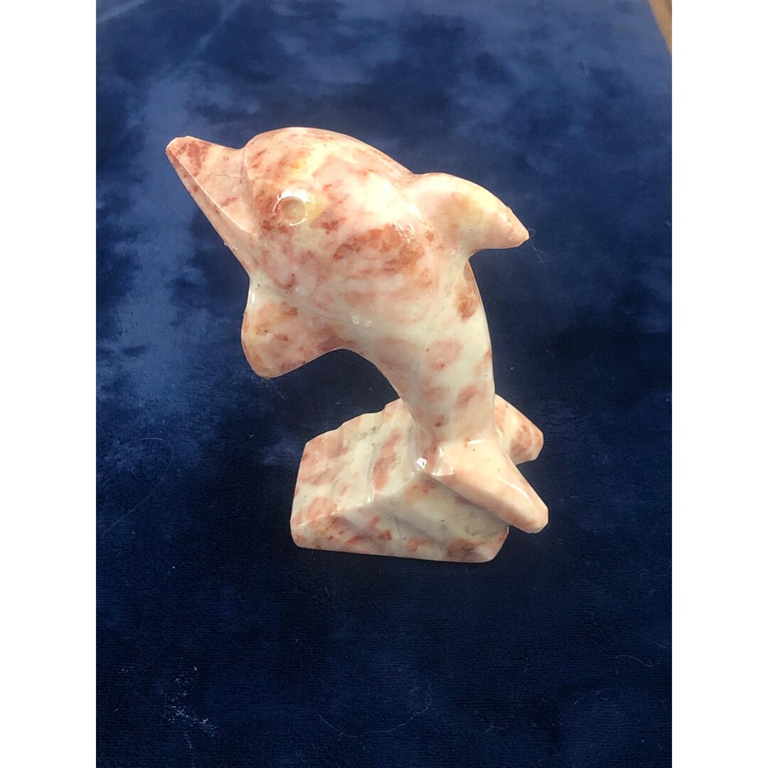 Handcrafted Natural Stone Dolphin Figurine Sculpture Paperweight - Etsy