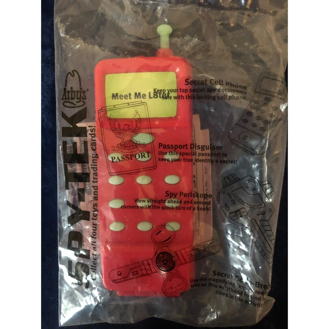Vintage Arbys Spy-tek Secret Cell Phone Toy for Children Ages 3+ 2003 ...