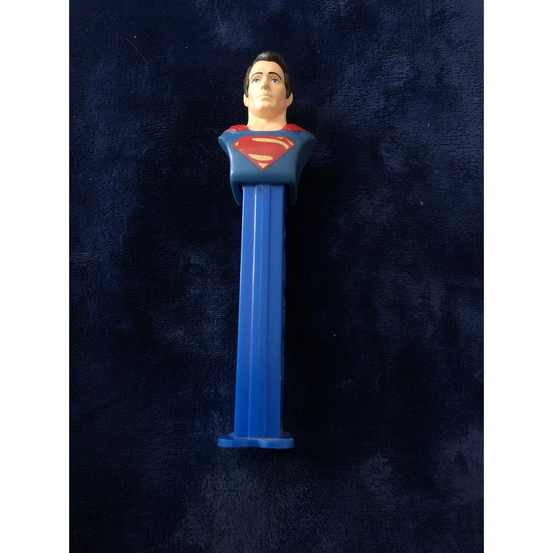 Superman Pez Dispenser Vintage Collectible Blue Plastic - Etsy