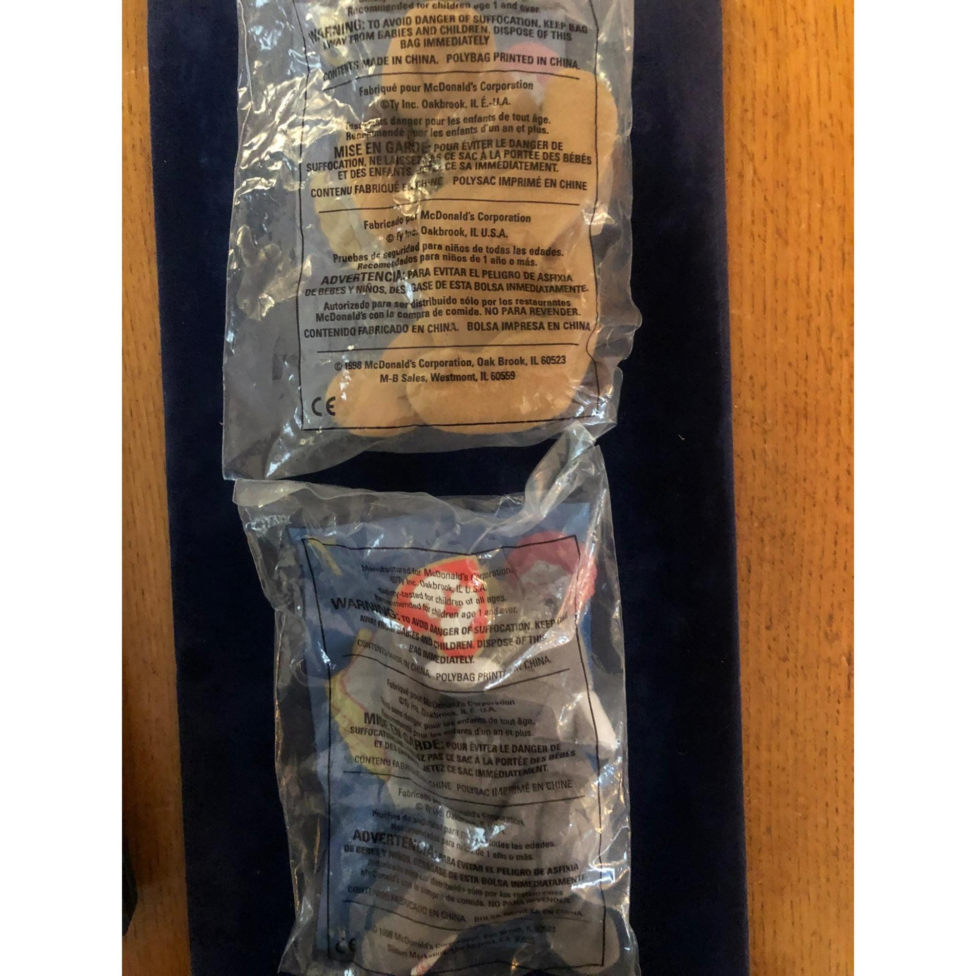 Ty Beanie Baby Mcdonalds Happy Meal Toys Set of 2: Bones & Mel Licensed ...