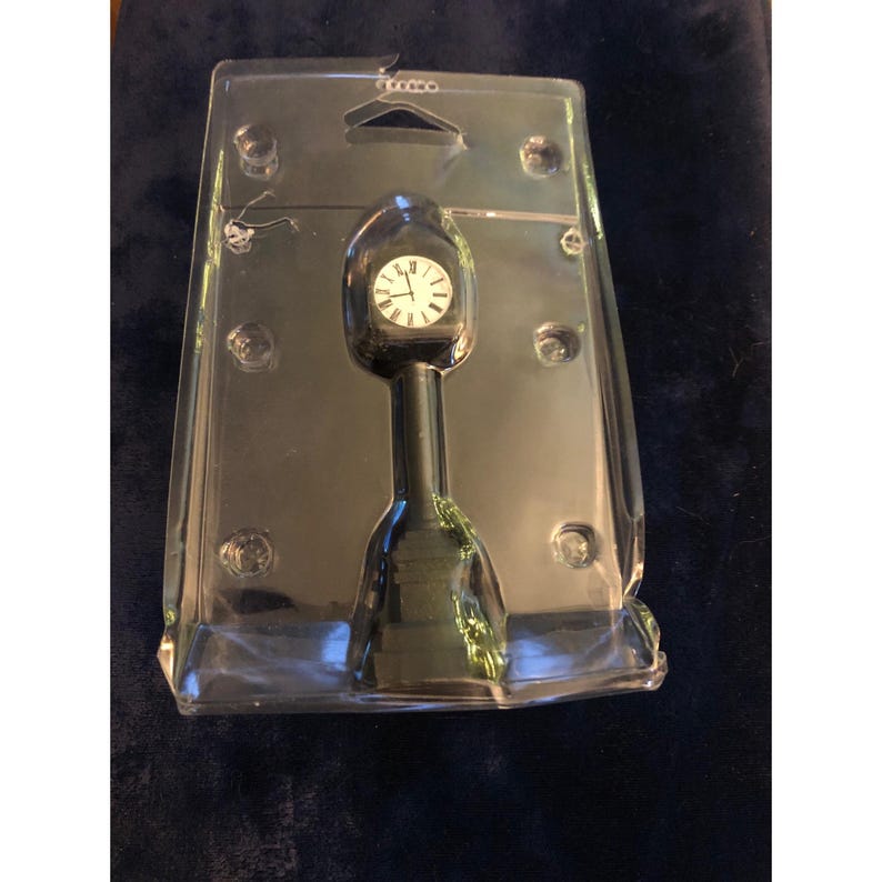 Miniature Black Clock Lamp Post Figurine Michaels Craft Store Display ...