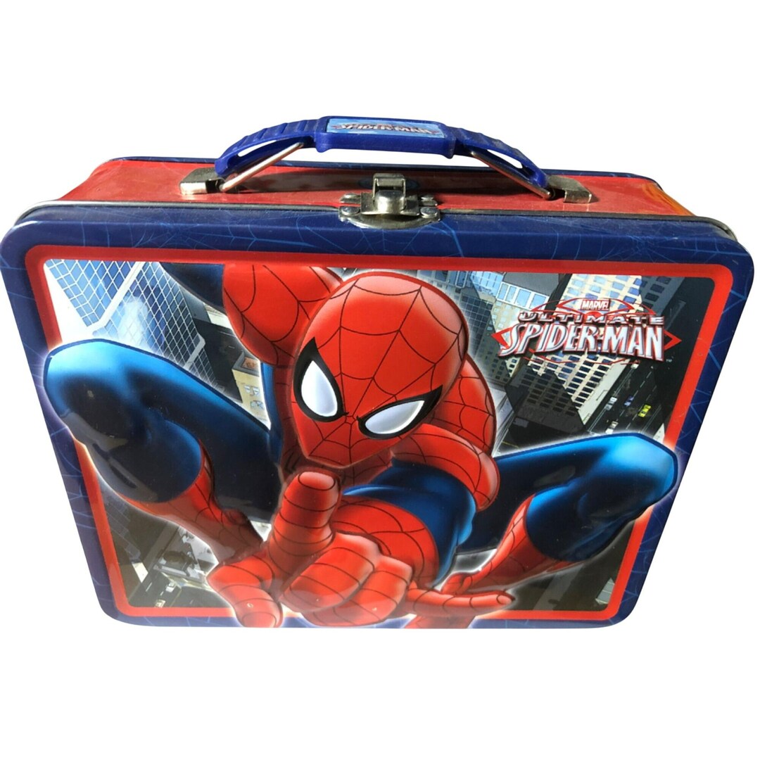 Vintage Marvel Ultimate Spider-man Metal Lunchbox With Embossed Lid ...