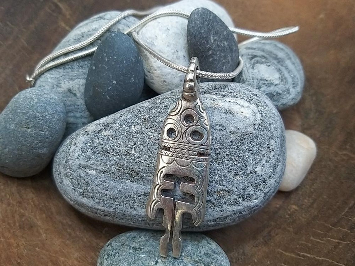 Silver solid Ladakhi Key Pendant & Chain right Handmade in Nepal - Etsy