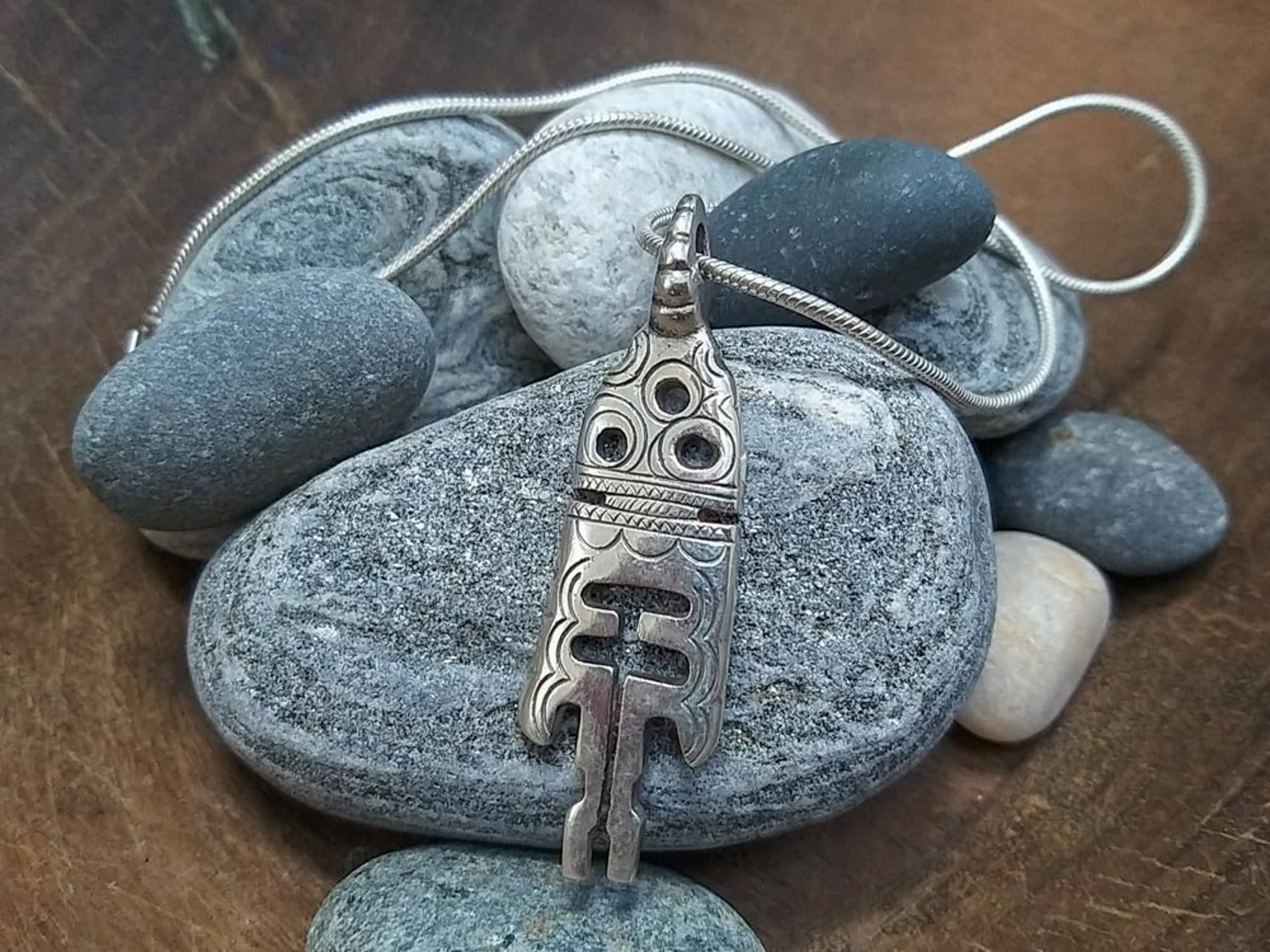 Silver solid Ladakhi Key Pendant & Chain right Handmade in Nepal - Etsy