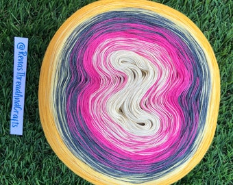 Purple Pink Orchids Inspired, Polyester Yarn, Gradient Yarn, Color ...