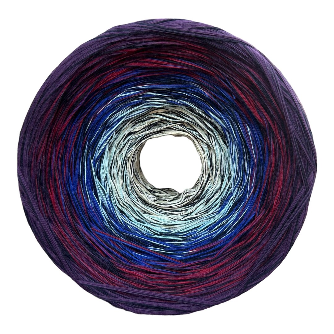 Stained Glass V3, Gradient Cotton Natural Fiber Yarn, Light Fingering ...