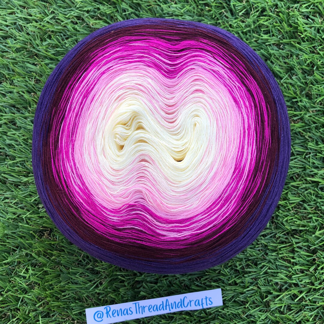 Purple Pink Orchids Inspired, Polyester Yarn, Gradient Yarn, Color ...