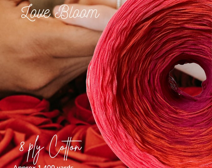 Love Bloom Gradient Reverse 8PLY Cotton Gradient Cake Yarn - Etsy