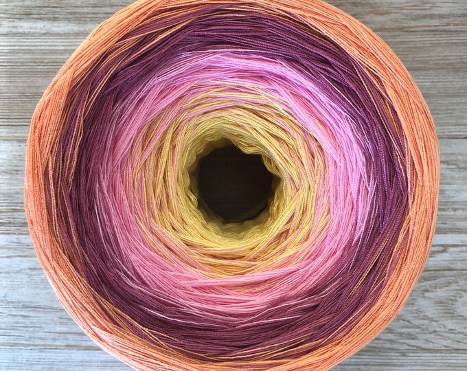 Summer Blush 8ply, Polyester Gradient Yarn, DK Light Worsted, Polyester ...